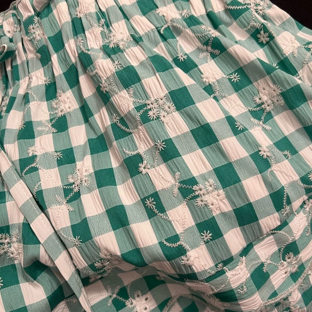 miami | Dresses | Francescas Green Gingham Dress | Poshmark